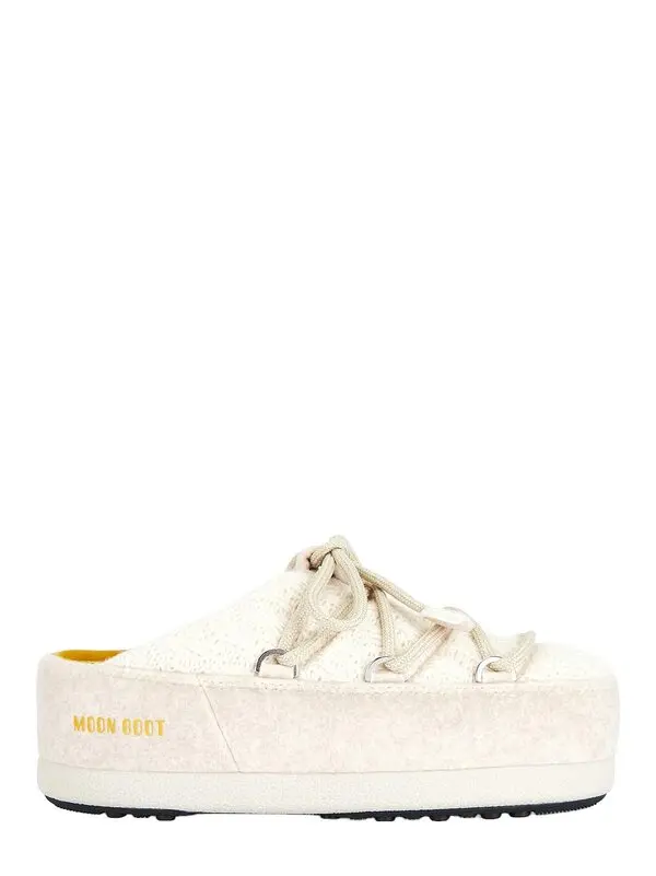 Moon Boot X Guest In Residence Evx Mule Knit Boots - White Sand