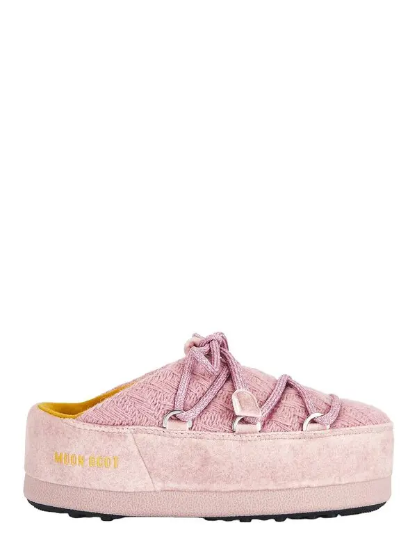 Moon Boot X Guest In Residence Evx Mule Knit Boot - Rose