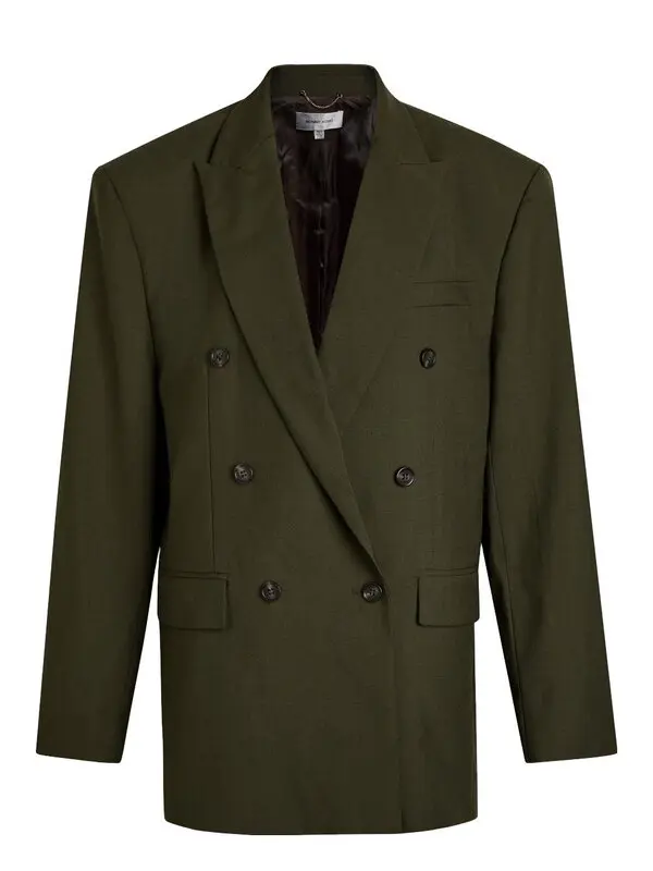 Ronny Kobo 1988 Double-breasted Woven Blazer - Green