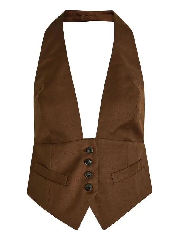 Ronny Kobo Alesis Woven Top - Brown