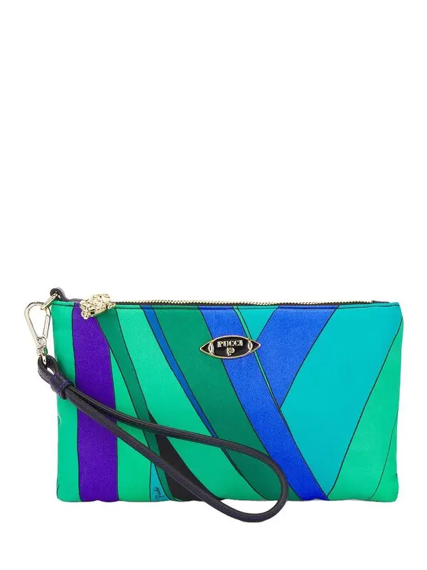 Emilio Pucci Pouch With Wrist Strap - Smeraldo
