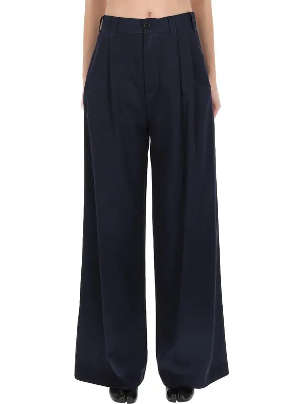 MAISON MARGIELA Wide-leg Chino Pants - Blue