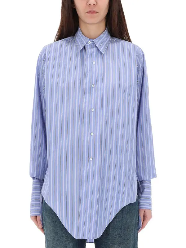 MAISON MARGIELA Cotton Shirt - Blue