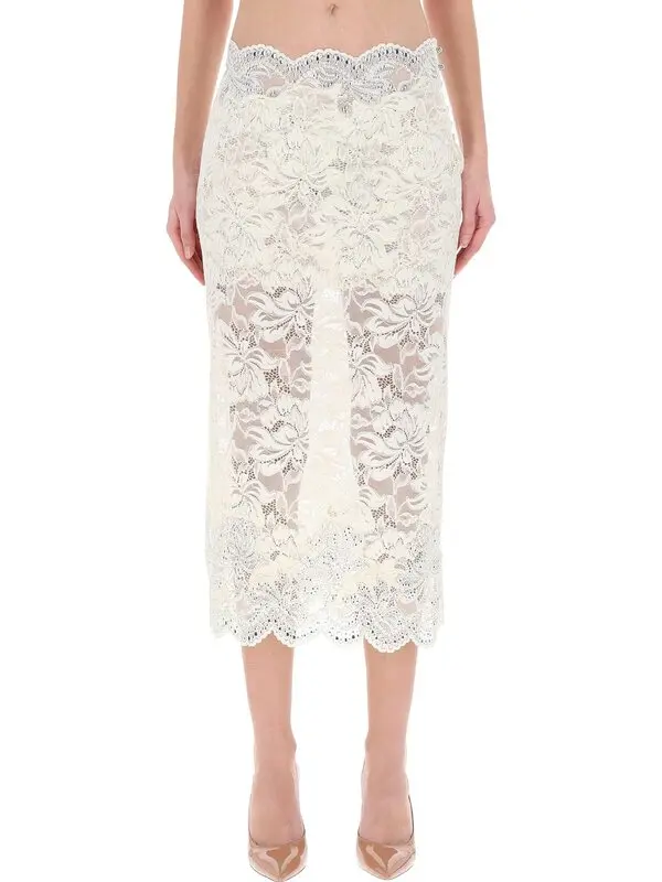Rabanne Jupe Midi Skirt - Ivory