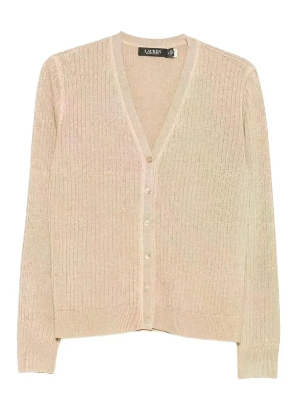 Ralph Lauren Buttoned Ribbed Cardigan - Neutrals