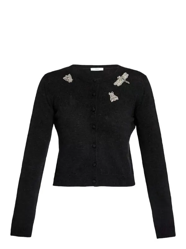 Erdem Embellished Cardigan - Black