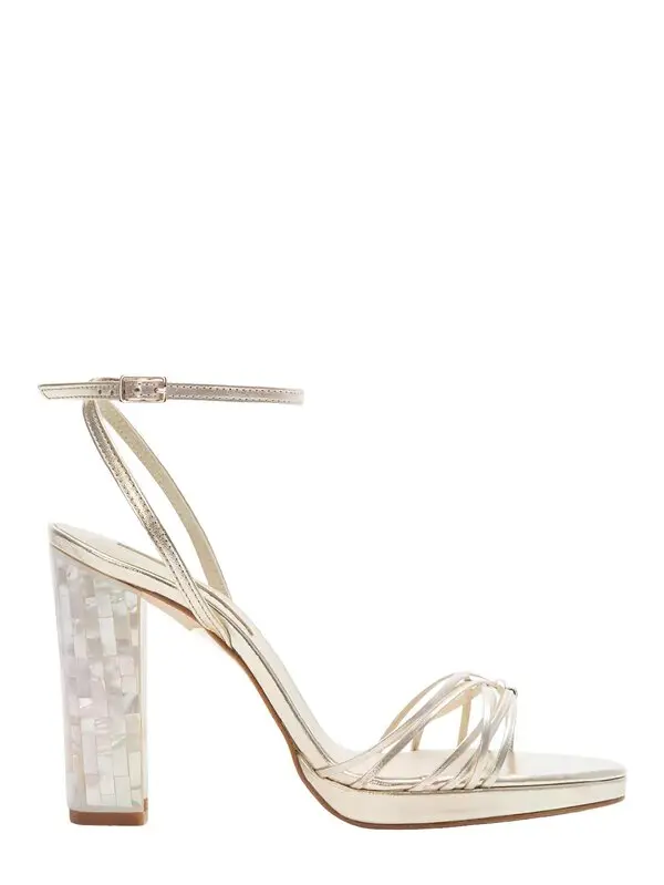 FREYA ROSE Bianca Block-heel Sandals - Gold