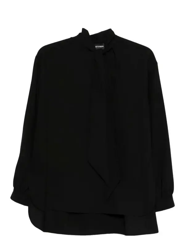 Emporio Armani Tie-neck Blouse - Black