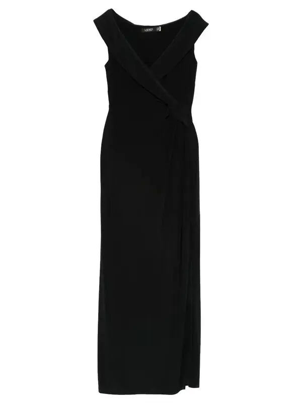 Ralph Lauren Crossover Knot Dress - Black