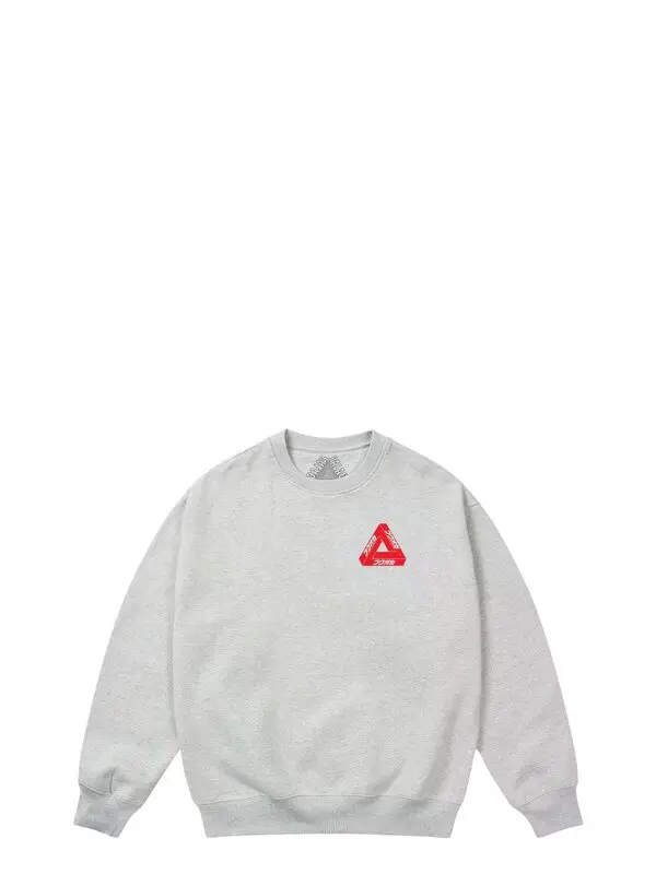 PALACE Fukuoka Tri-ferg Crew-neck Sweatshirt - Grey