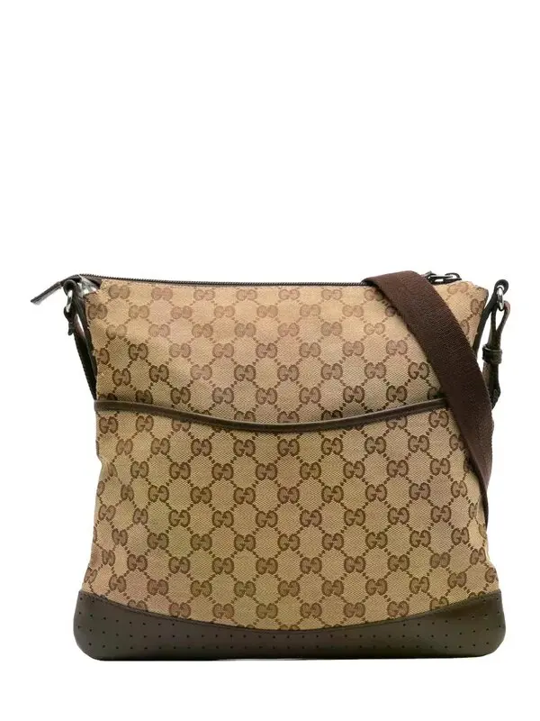 Gucci Gg Canvas Crossbody Bag - Brown