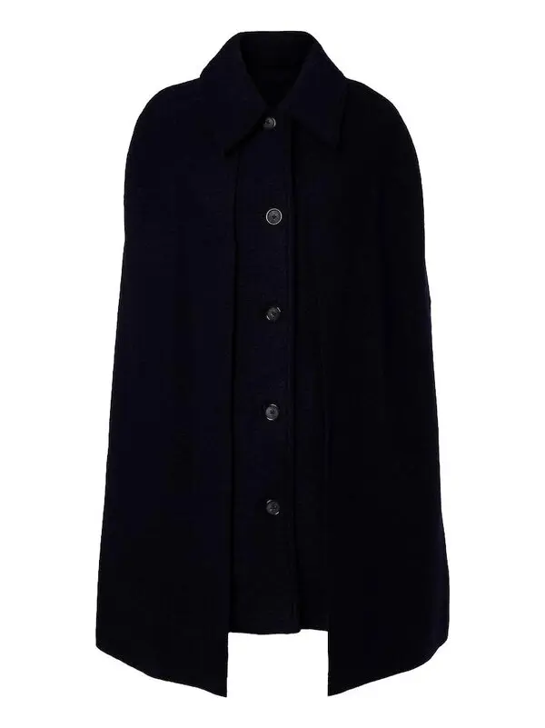 TOTEME Wool Bouclé Cape - Blue