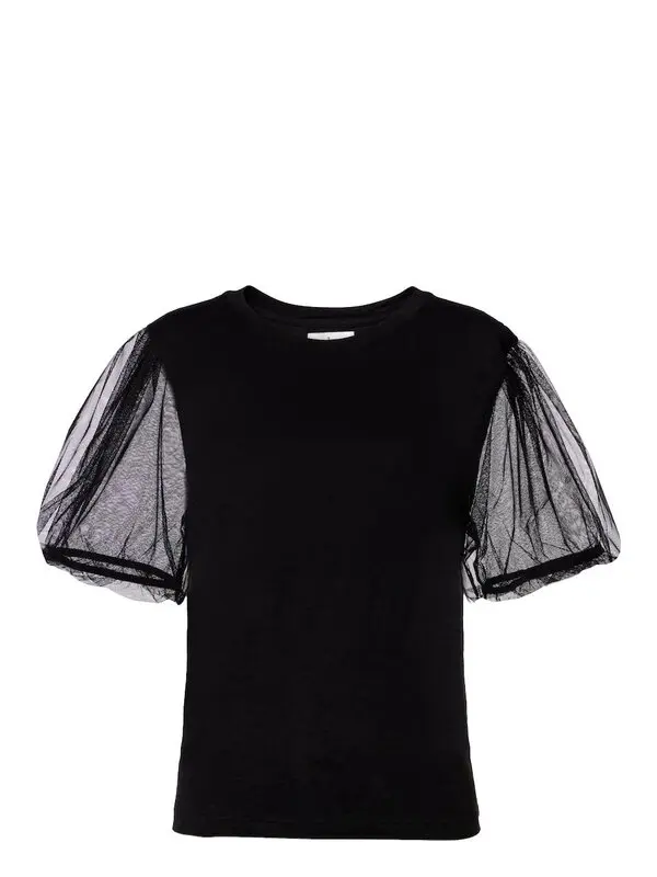 Velvet By Graham & Spencer Justine Cotton Top - Black