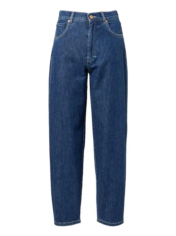 Max Mara Masia High-rise Barrel-leg Jeans - Blue