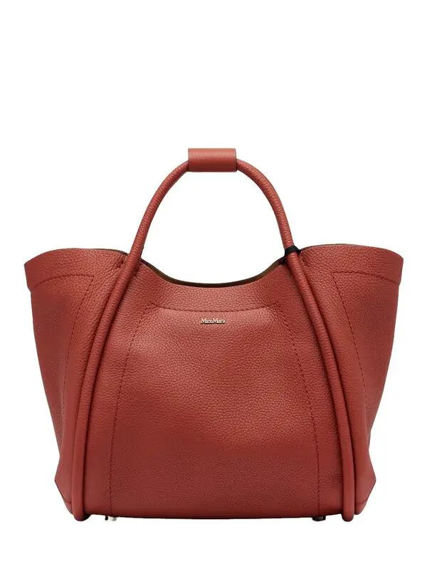 Max Mara Marine Small Leather Tote - Brown