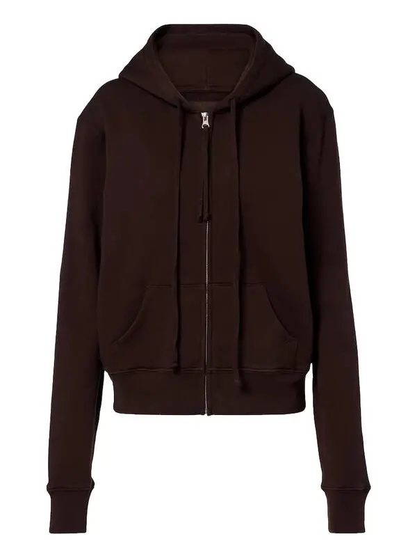 NILI LOTAN Callie Cotton Hoodie - Brown