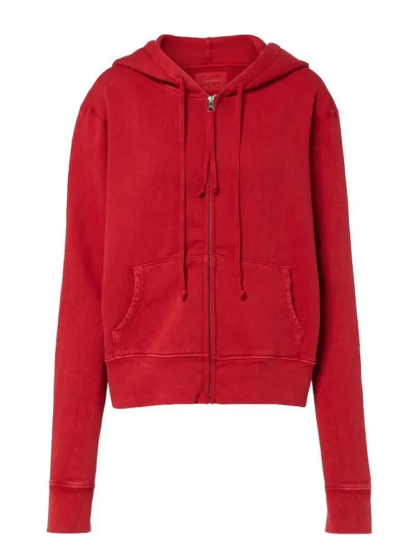 NILI LOTAN Callie Cotton Hoodie - Red