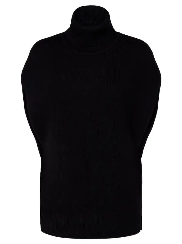 TOTEME Wool-blend Rollneck Top - Black