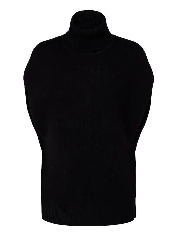 TOTEME Wool-blend Rollneck Top - Black