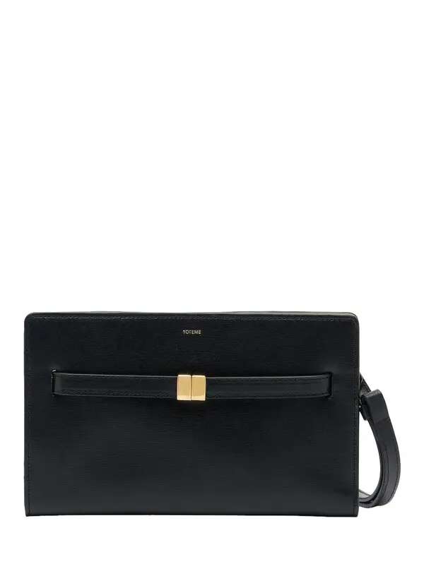 TOTEME Small Leather Crossbody Bag - Black