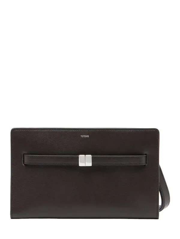 TOTEME Small Leather Crossbody Bag - Brown