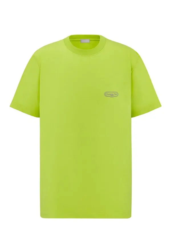 Dior Cd Box T-shirt, Relaxed Fit - Green Cotton Jersey