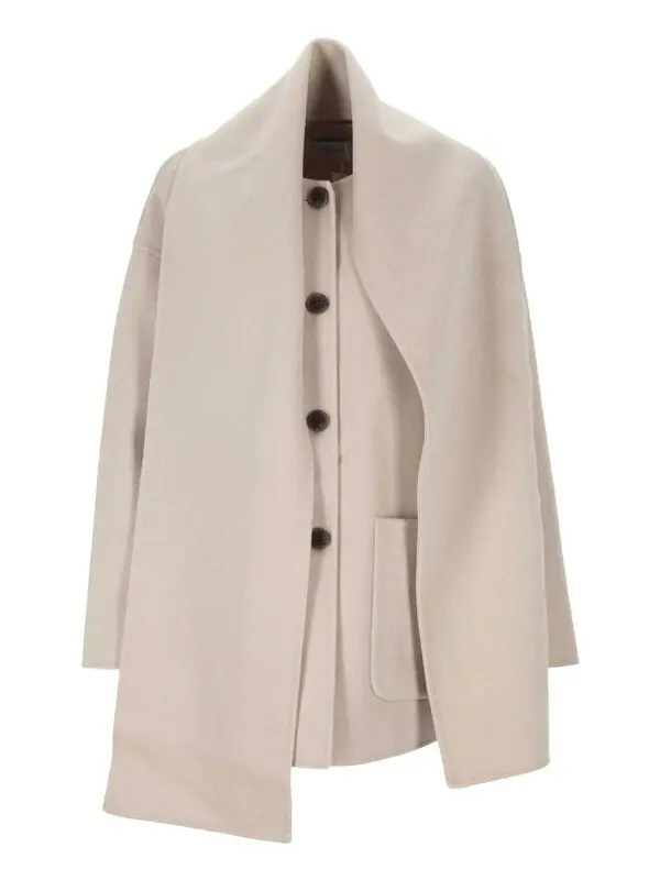 THE DYNAMIS STUDIO Cape Coat - Mother Of Pearl