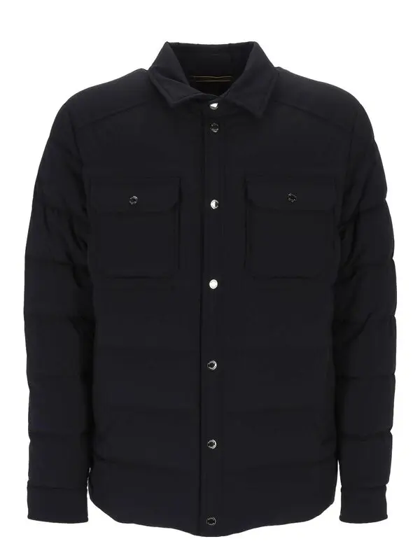 MOORER Quilted Jacket - Dark Blu