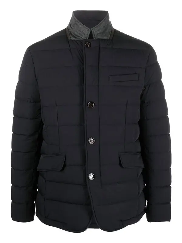 MOORER Quilted Jacket - Dark Blu