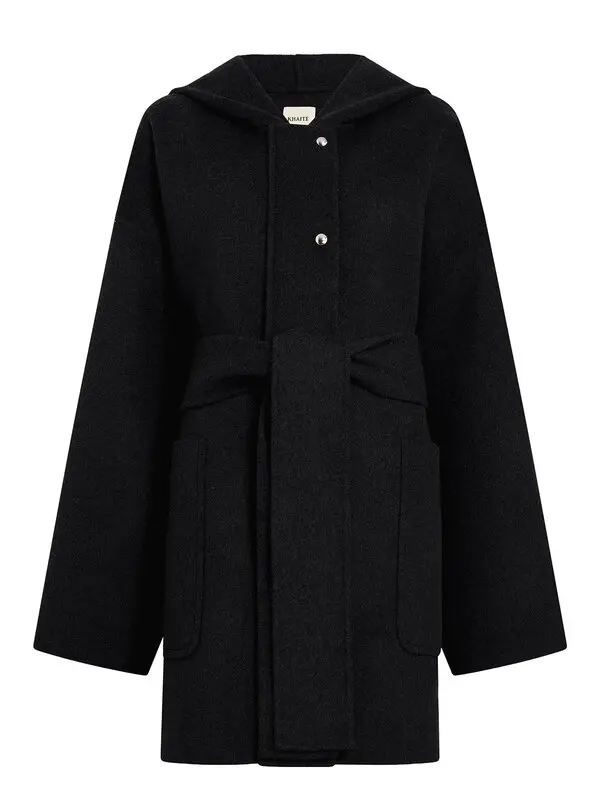 Khaite Hessner Hooded Coat - Black