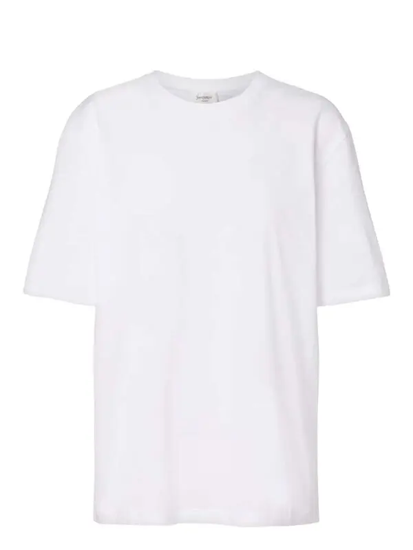 Saint Laurent Cotton Jersey T-shirt - White
