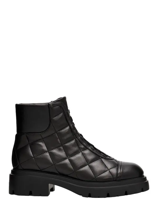 STUART WEITZMAN Hudson Quilted Leather Hiker Booties - Black