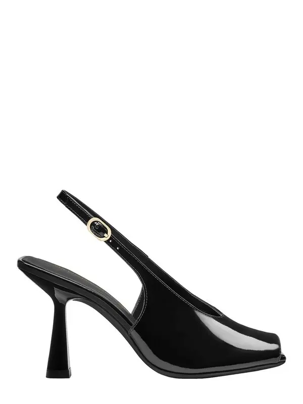 STUART WEITZMAN 85mm Val Patent Leather Slingback Pumps - Black