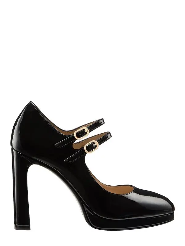 STUART WEITZMAN 100mm Babette Patent Leather Mary Jane Pumps - Rosewood