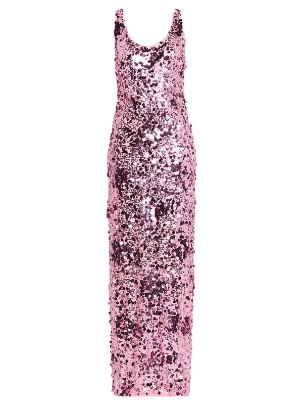 Simkhai Bex Sequined Maxi Tank Dress - Pnkpat