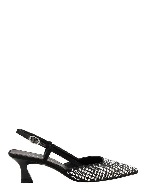 STUART WEITZMAN 50mm Vinnie Embellished Slingback Pumps - Black