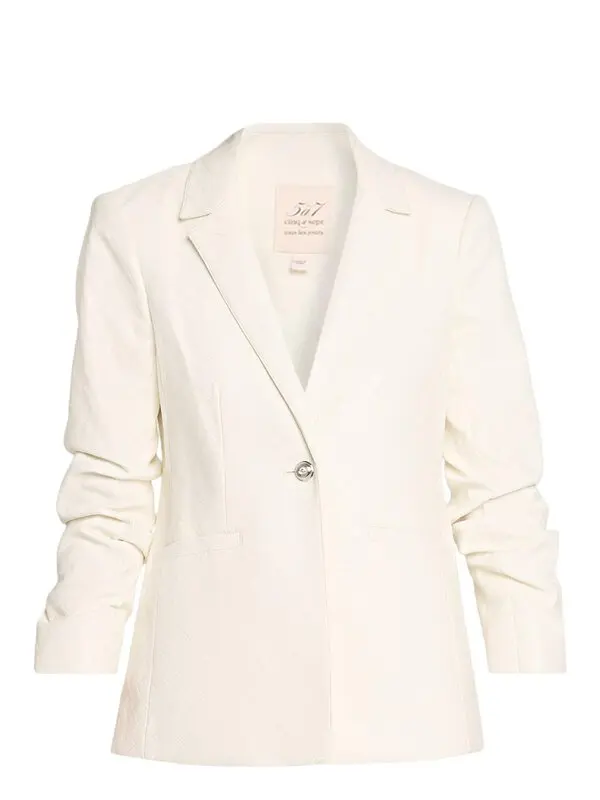 Cinq À Sept Khloe Vegan Leather Blazer - Ivory