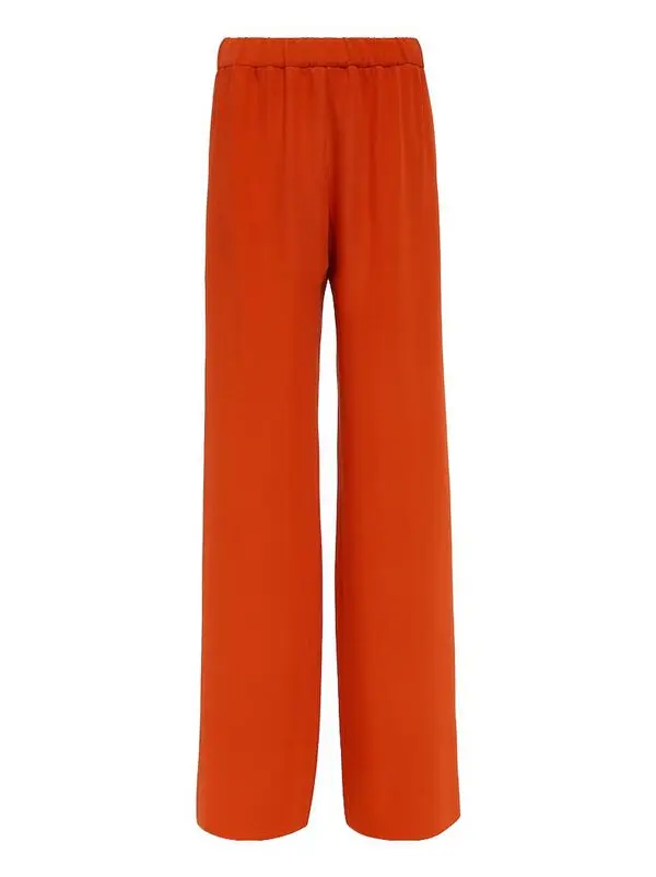 Valentino Garavani Cady Couture Wide-leg Silk Pants - Orange