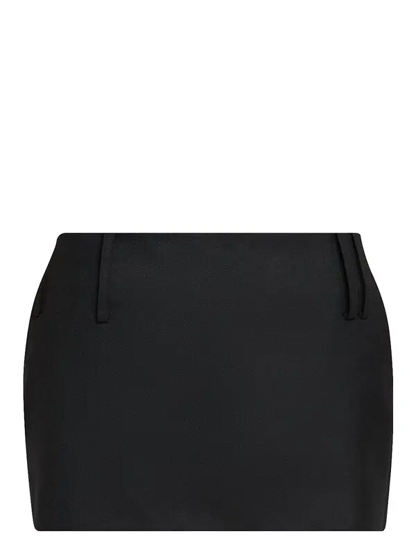 TONYWACK Wool Mini Skirt - Black