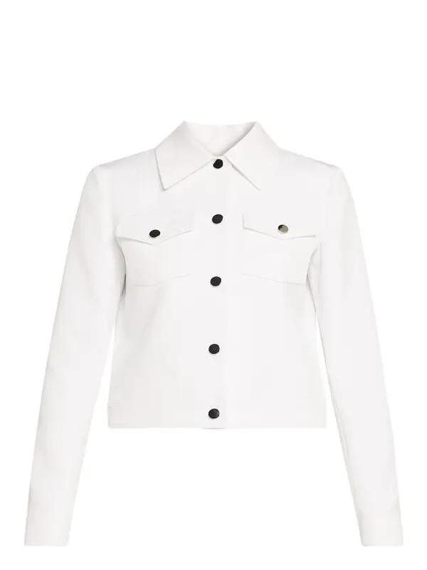 Michael Kors Silk-cotton Pique Jacket - Optic White