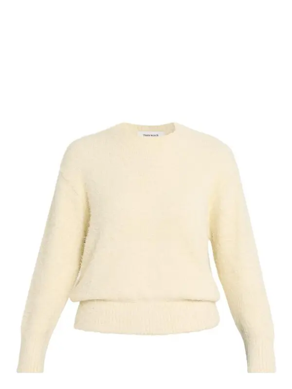 TONYWACK Relaxed Fit Crewneck Sweater - Ivory