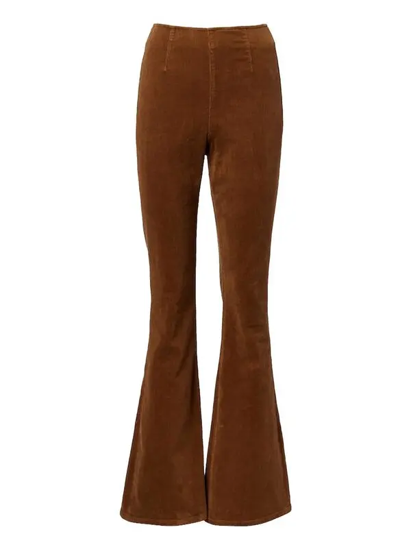Veronica Beard Beverly Corduroy Flared Pants - Brown