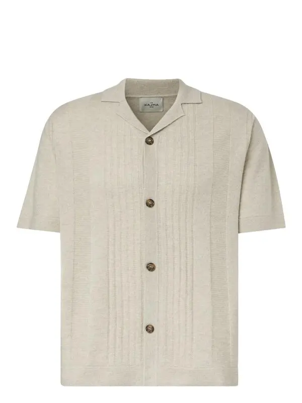Le Kasha Gerone Knitted Cashmere Polo Shirt - Grey