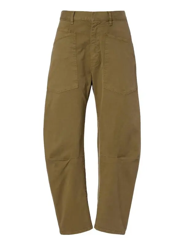 NILI LOTAN Shon Barrel-leg Pants - Green