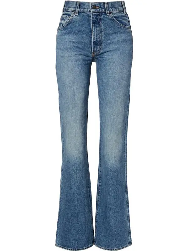 NILI LOTAN Joan Mid-rise Straight Jeans - Blue