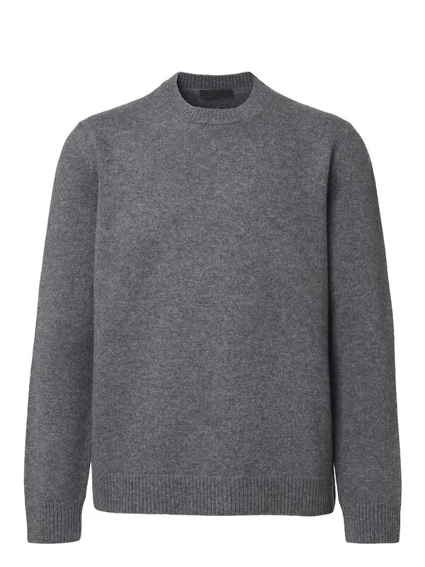 Prada Virgin Wool Crewneck Sweater - Grey