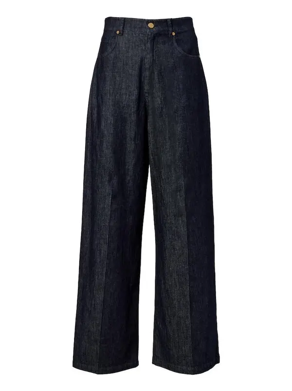 Max Mara Lavinia High-rise Wide-leg Jeans - Blue