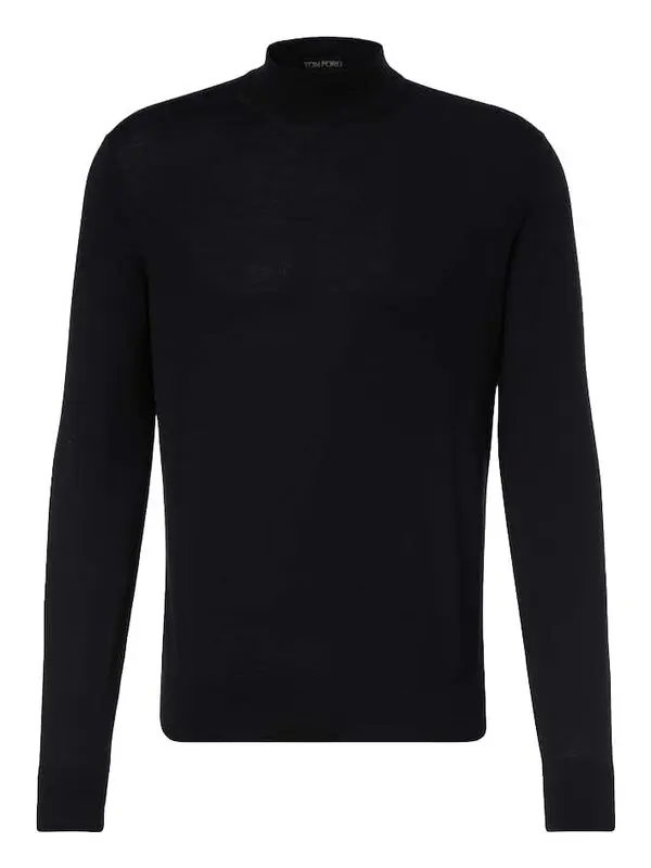 TOM FORD Wool Turtleneck Sweater - Black