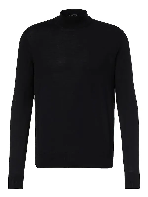 TOM FORD Wool Turtleneck Sweater - Black