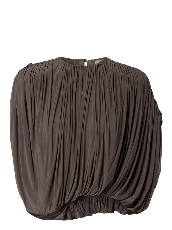 Magda Butrym Draped Jersey Top - Brown